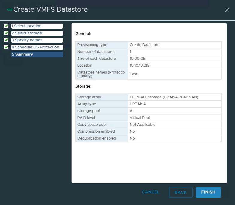 HPE OneView For VMware VCenter Creation Of VMFS Hewlett Packard
