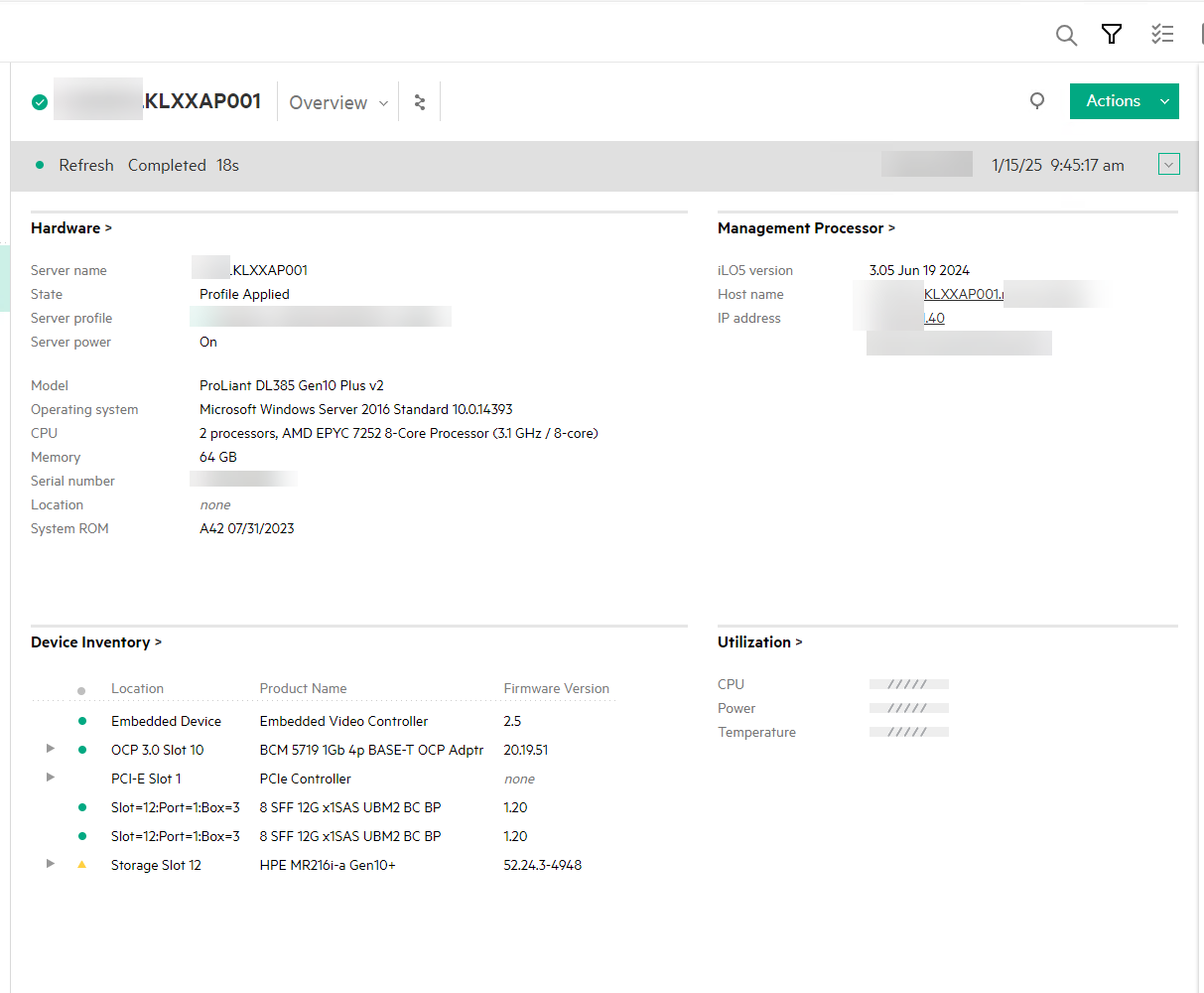 OneView not reporting server health problems - Hewlett Packard ...